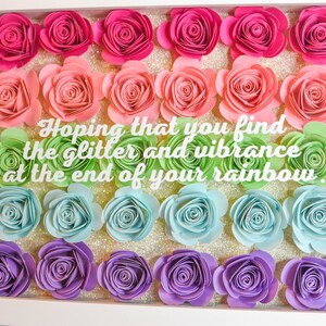 Pastel Rainbow Flower Shadow Box Custom Shadow Box Frame for Kid's ...