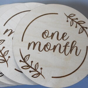Baby Monthly Milestone Rounds for Photos From One Month to 12 - Etsy