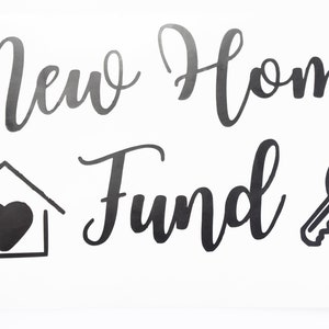 New Home Fund Vinyl Decal for Savings Bank | Custom New House Fund ...