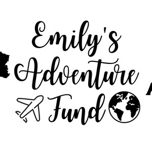 Adventure Fund SVG | Travel Fund Vinyl Decal Sticker (PNG, JPG) - Etsy