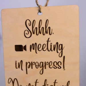 Shhh Meeting in Progress Sign for Work or School From Home - Etsy