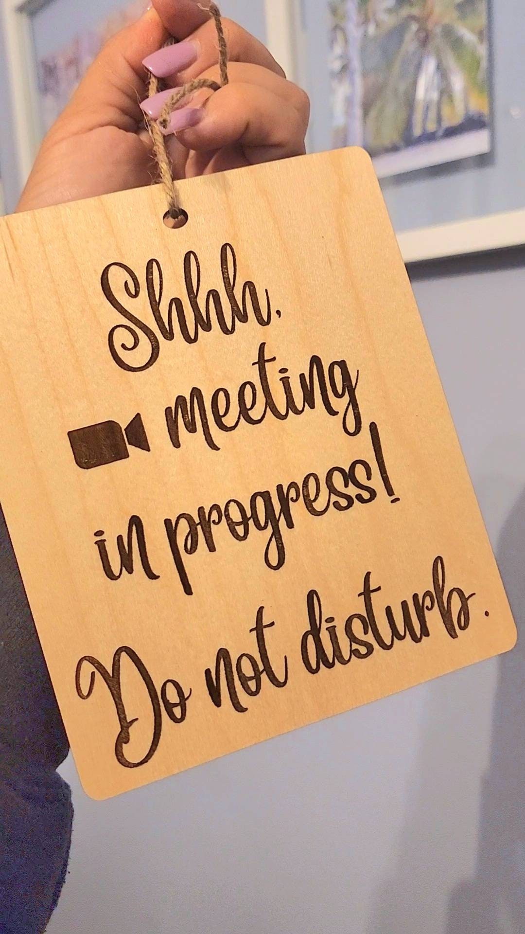 Shhh Meeting in Progress Sign for Work or School From Home - Etsy
