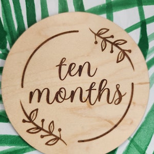 Baby Monthly Milestone Rounds for Photos From One Month to 12 - Etsy