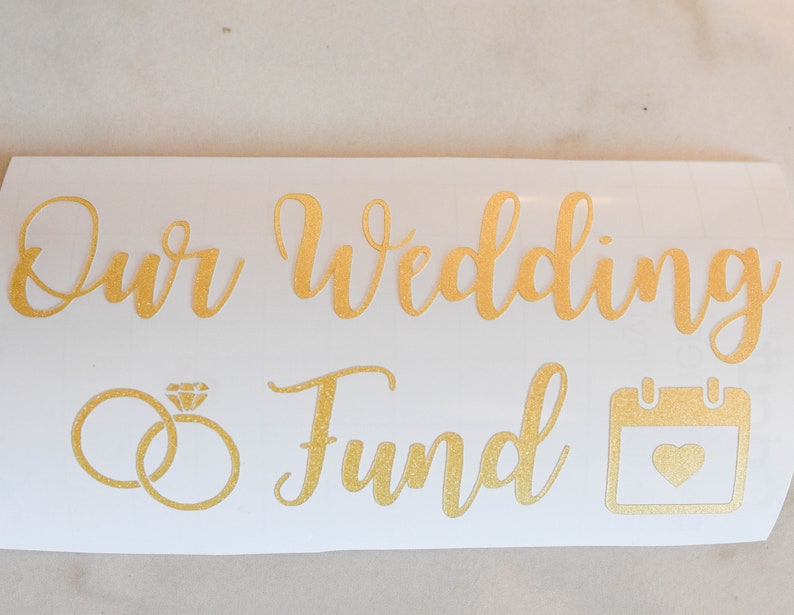 Our Wedding Fund Cut File for Savings Bank Custom Wedding - Etsy