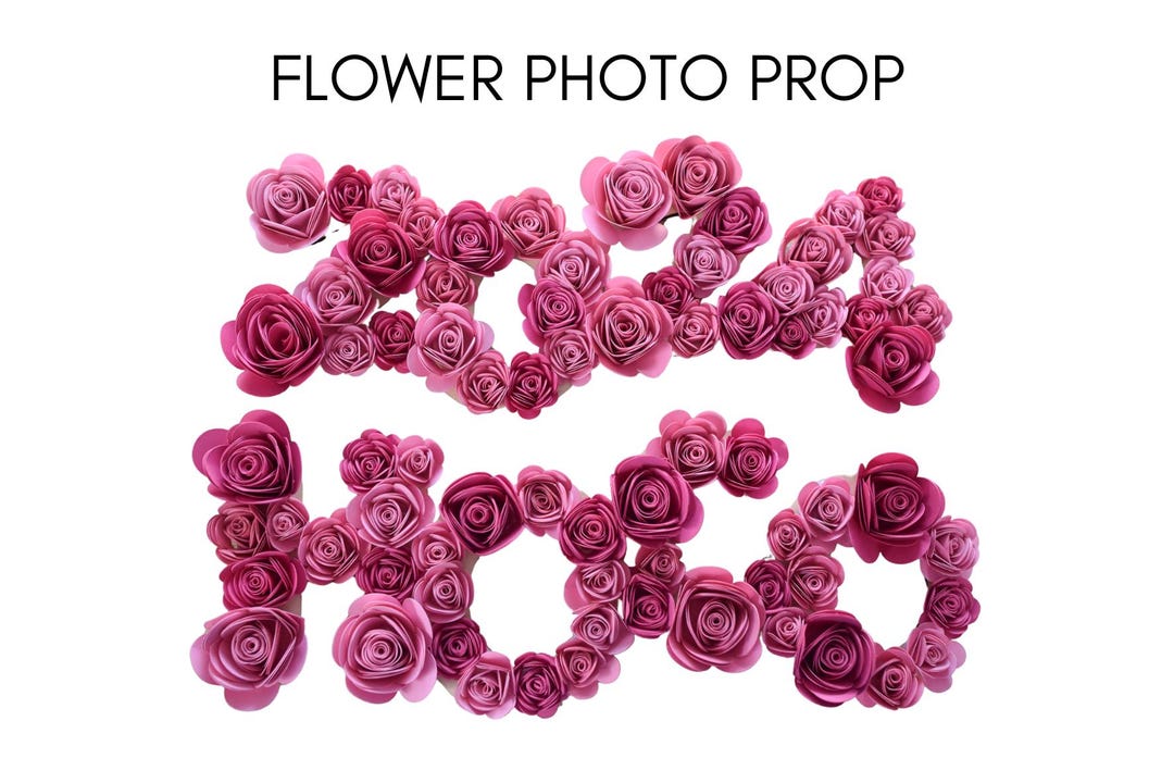 Floral 2025 Graduation Photo Prop: Pink Flower Decoration - Etsy
