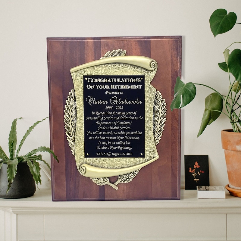 Appreciation Plaque - Etsy