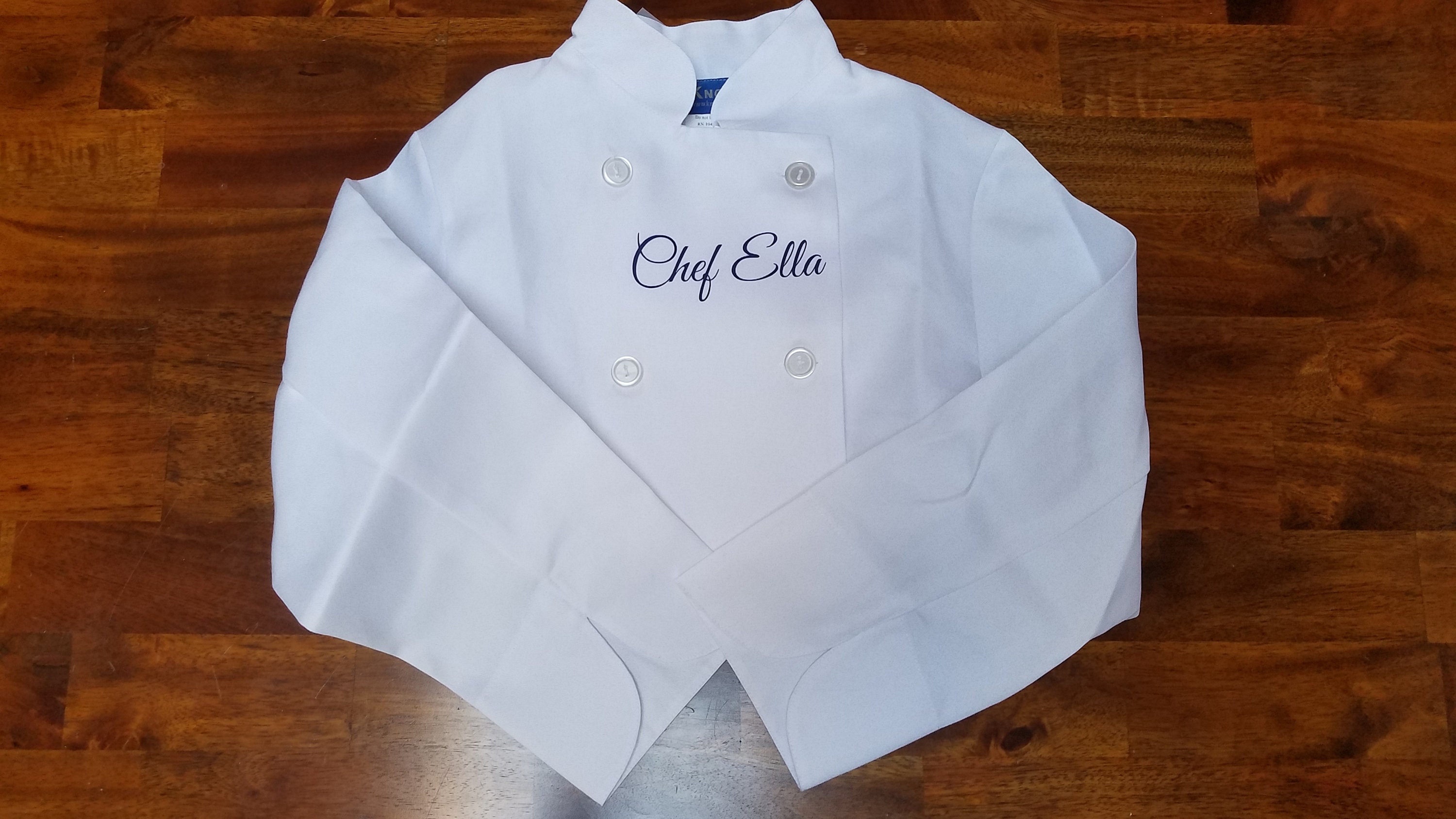 Chef Jacket With Name, Child's Chef Coat, Monogrammed Chef Coat ...