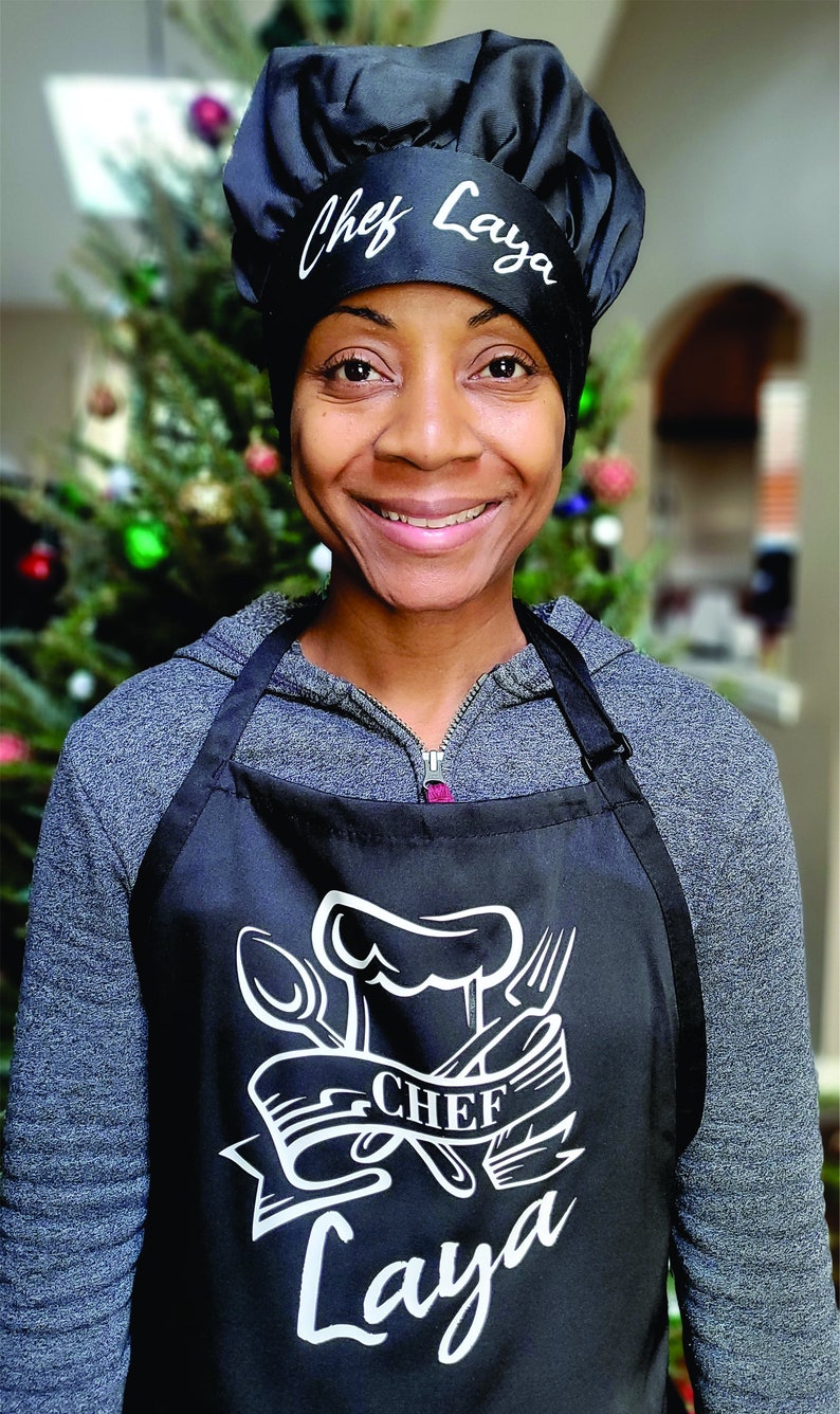 Personalized Apron and Hat, Chef Hat and Apron, Large Pocket Apron ...