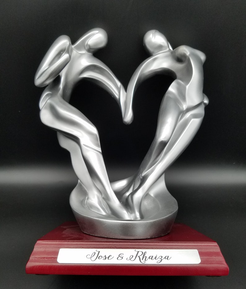 Personalized Statue Lovers Heart Wedding Sculpture Couple | Etsy
