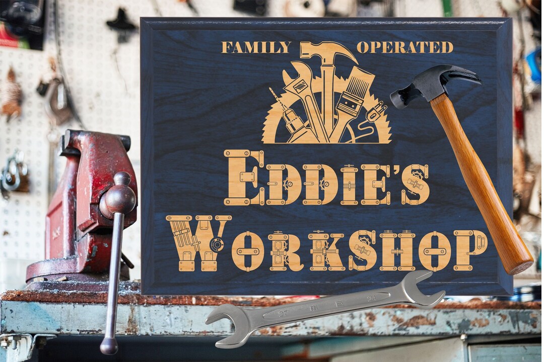 Personalized Wood Garage Sign Engraved Garage Sign Workshop - Etsy