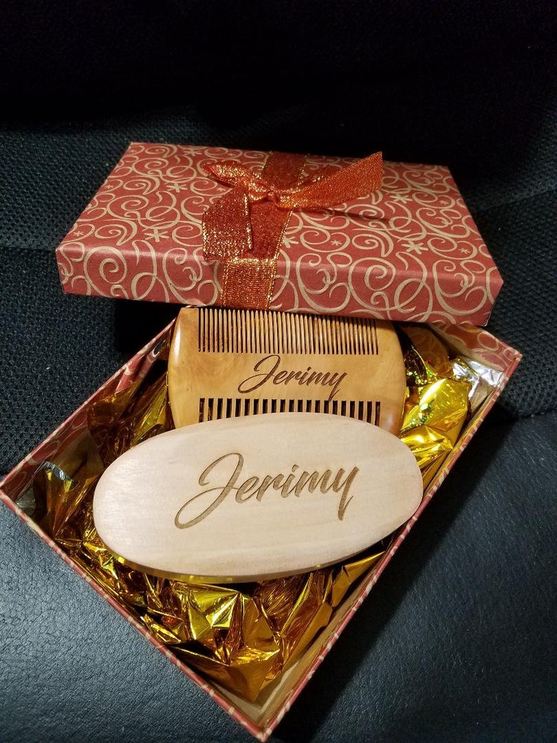 Wood Beard Comb Engraved Comb Personalised Beard Comb Brush - Etsy