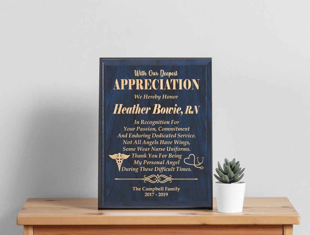 Nurse Appreciation Gift Personalized Wood Plaque Custom Poem - Etsy