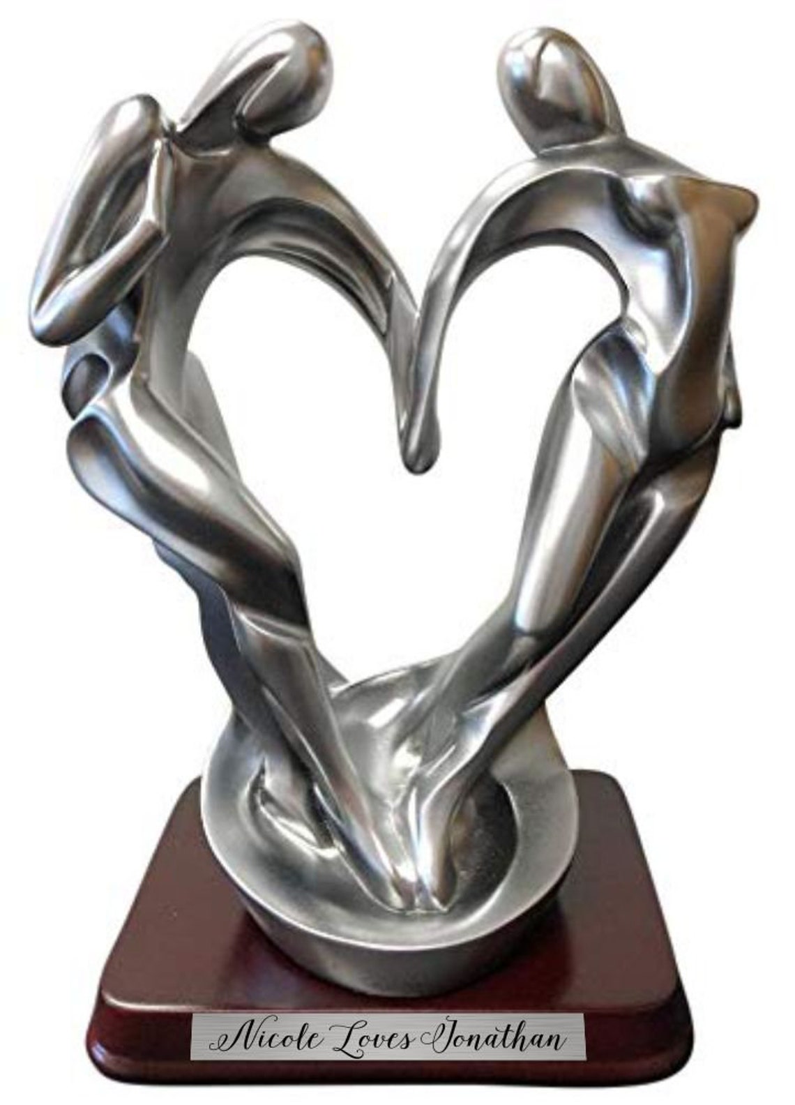 Personalized Statue Lovers Heart Wedding Sculpture Couple | Etsy