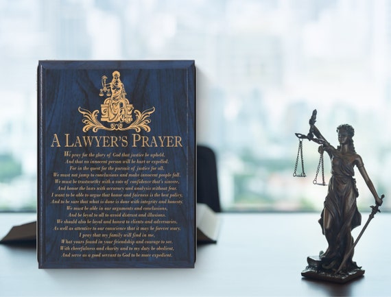 Lawyer Prayer Plaque Personalized Poem Engraved Attorney Gift - Etsy