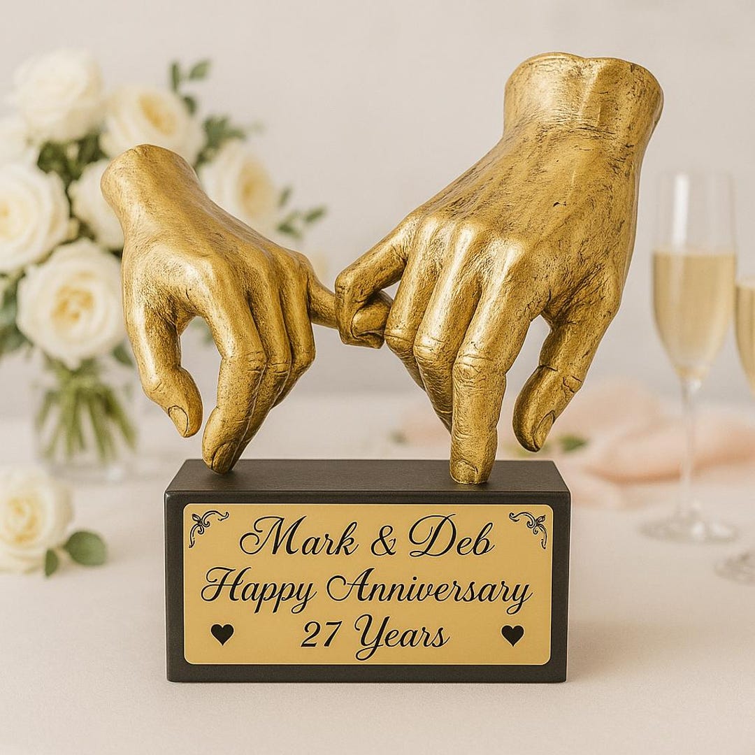 Personalized Hand Sculpture Couple Wedding Anniversary Statue Family ...