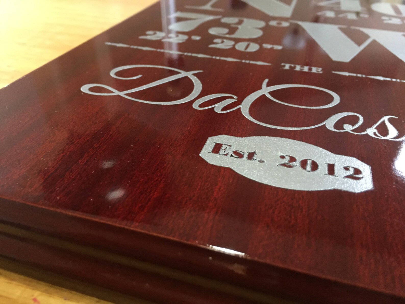 Personalized Coordinates Wood Sign Latitude Longitude Engraved | Etsy