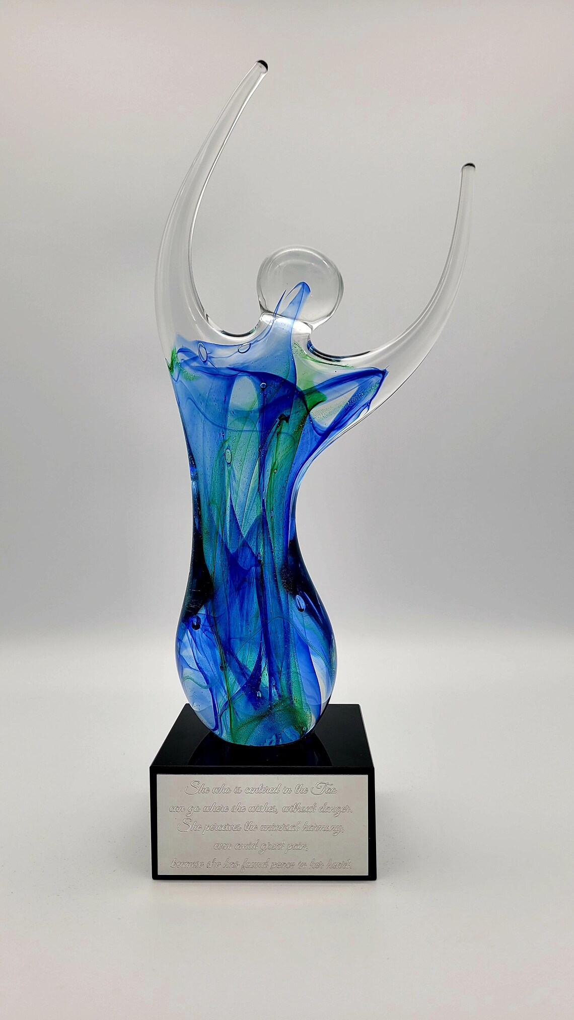 Glass Sculpture Engraved Personalized Message Feminine Ballerina ...