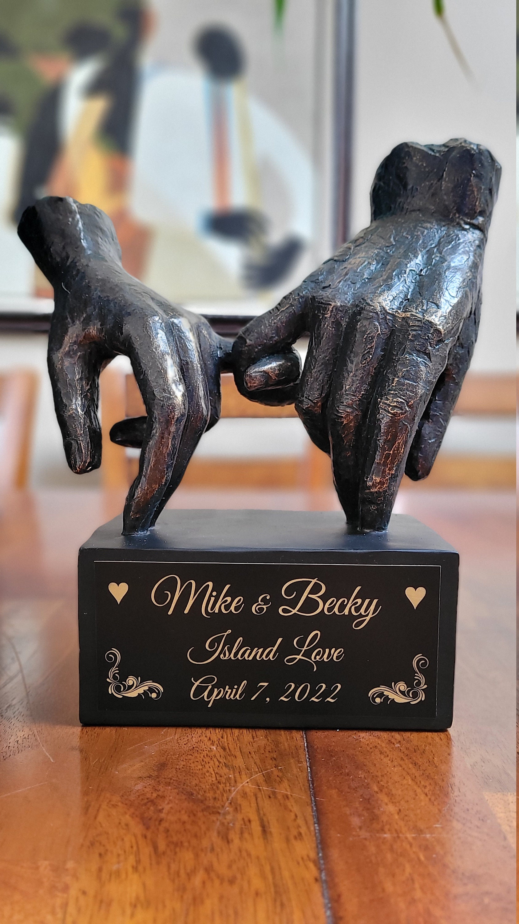 Personalized Hand Sculpture Couple Wedding Anniversary Statue Family ...