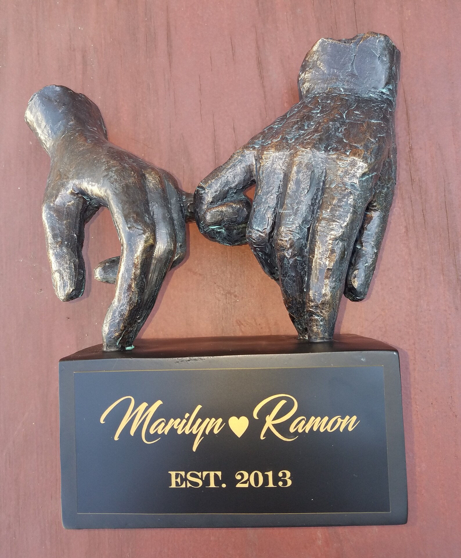 Personalized Hand Sculpture Couple Wedding Anniversary Statue | Etsy
