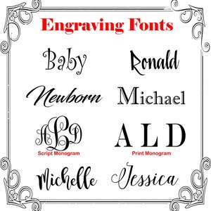 Wooden Engraved Set for Baby Welcoming Christening Brush Mirror Comb ...