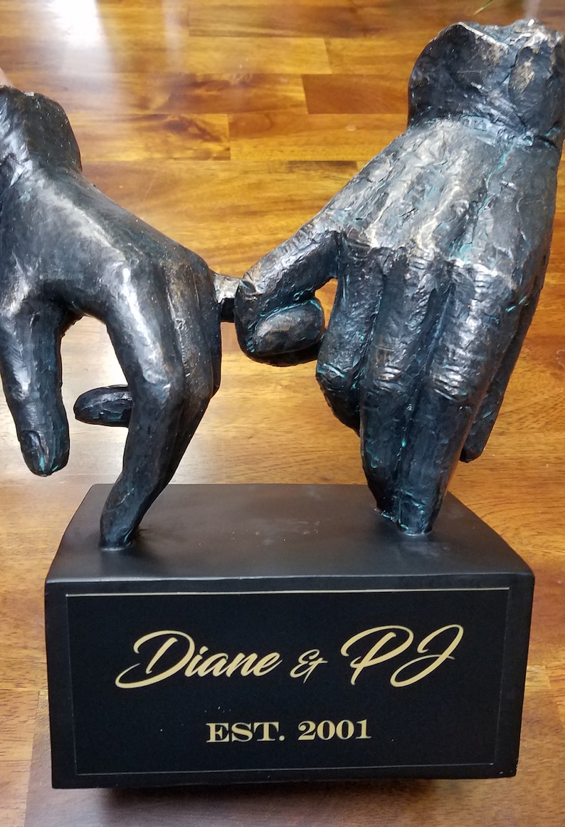 Personalized Hand Sculpture Couple Wedding Anniversary Statue | Etsy