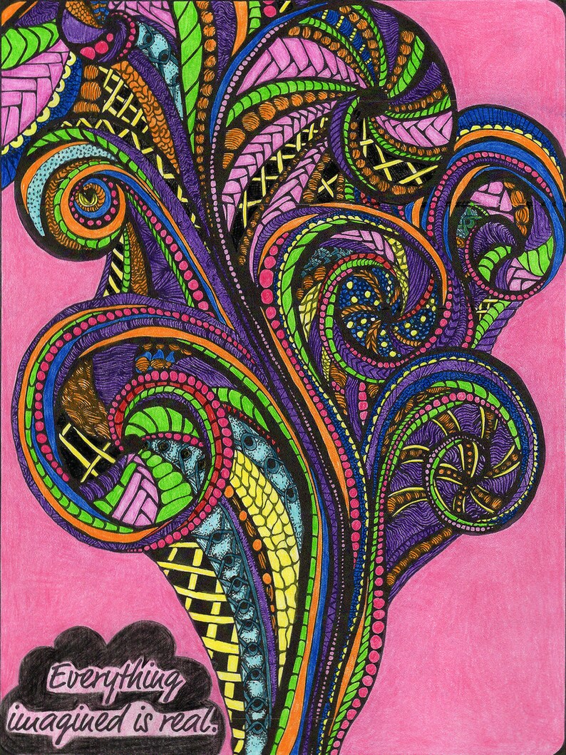 Tangled Wind Adult Coloring Page - Etsy