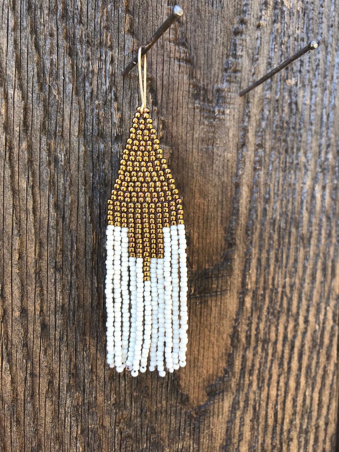 Aztec Style Seed Bead Earrings - Etsy