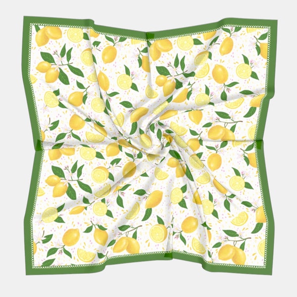 Silk Scarf Lemons - Etsy
