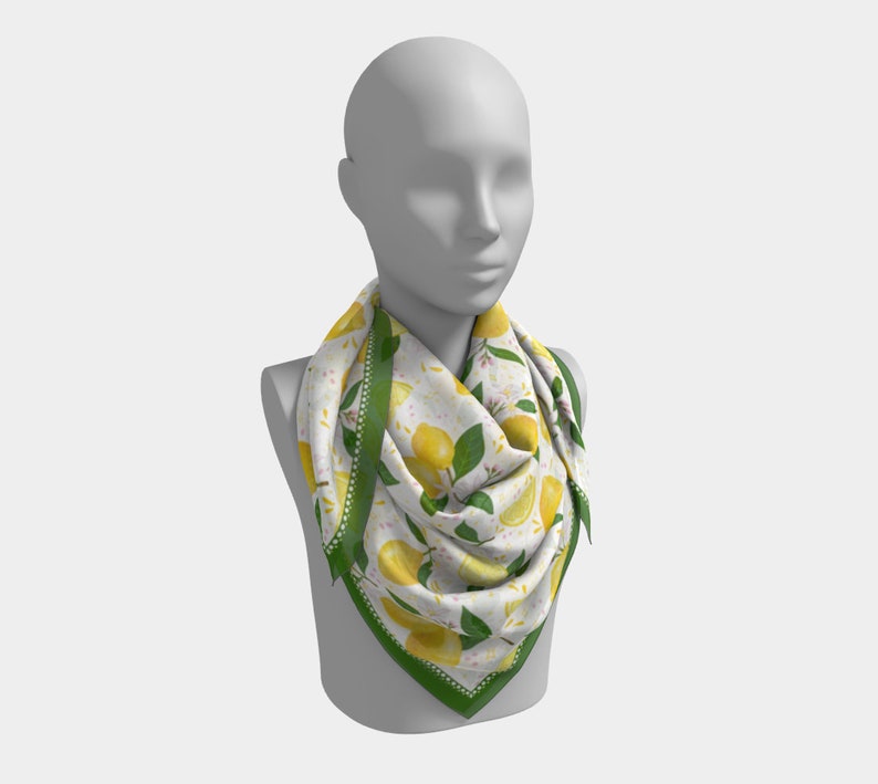 Silk Scarf - Bright Lemons - Etsy