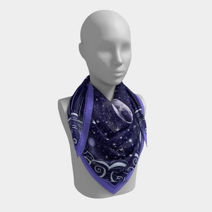 Silk Scarf - Stars, Moon, and Constellations - Etsy