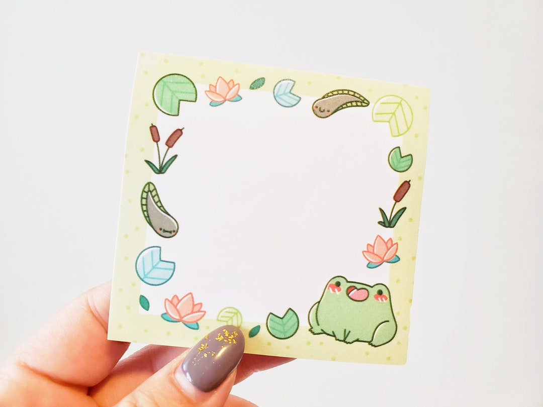 Froggo Sticky Note, Post Its, Post It Note, Stationary, Sticky Notepad ...
