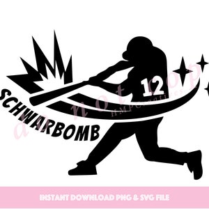Philadelphia Baseball Schwarbomb SVG Cut File for Cricut - Etsy