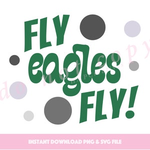 Retro Fly Eagles Fly Football SVG Cut File for Cricut - Etsy