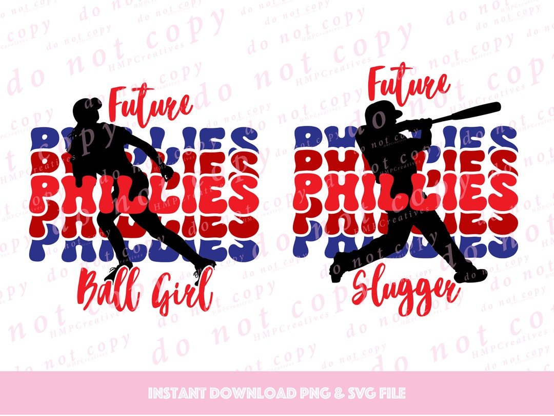 Future Philadelphia Baseball Ball Girl Slugger SVG Cut Files & PNG ...