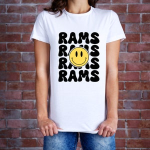 Rams School Mascot Customizable Logo Bundle Varsity Retro Groovy ...