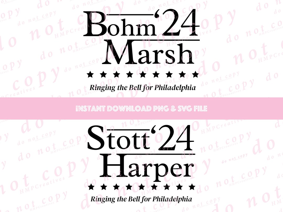 Philadelphia Baseball Campaign 2024 SVG Cut Files & PNG Sublimation for ...
