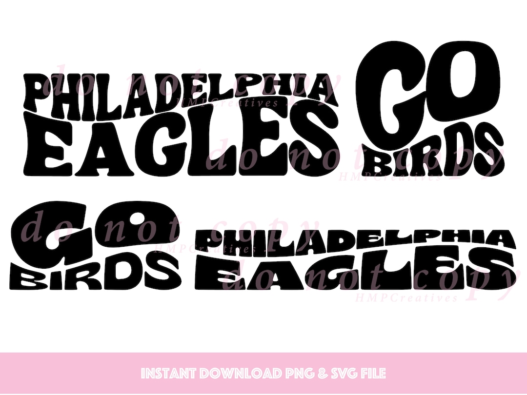 4 Pack Go Birds Eagles Football SVG Cut Files for Cricut - Etsy