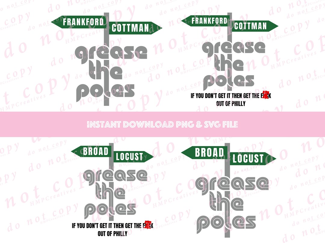 Philadelphia Baseball Grease the Poles [updated Fall 23] SVG Cut File ...