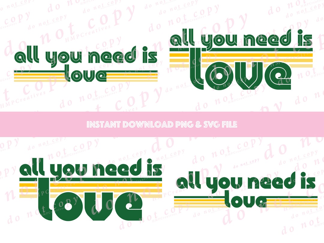 Green Bay Football Throwback Retro All You Need Love SVG Cut File & PNG ...