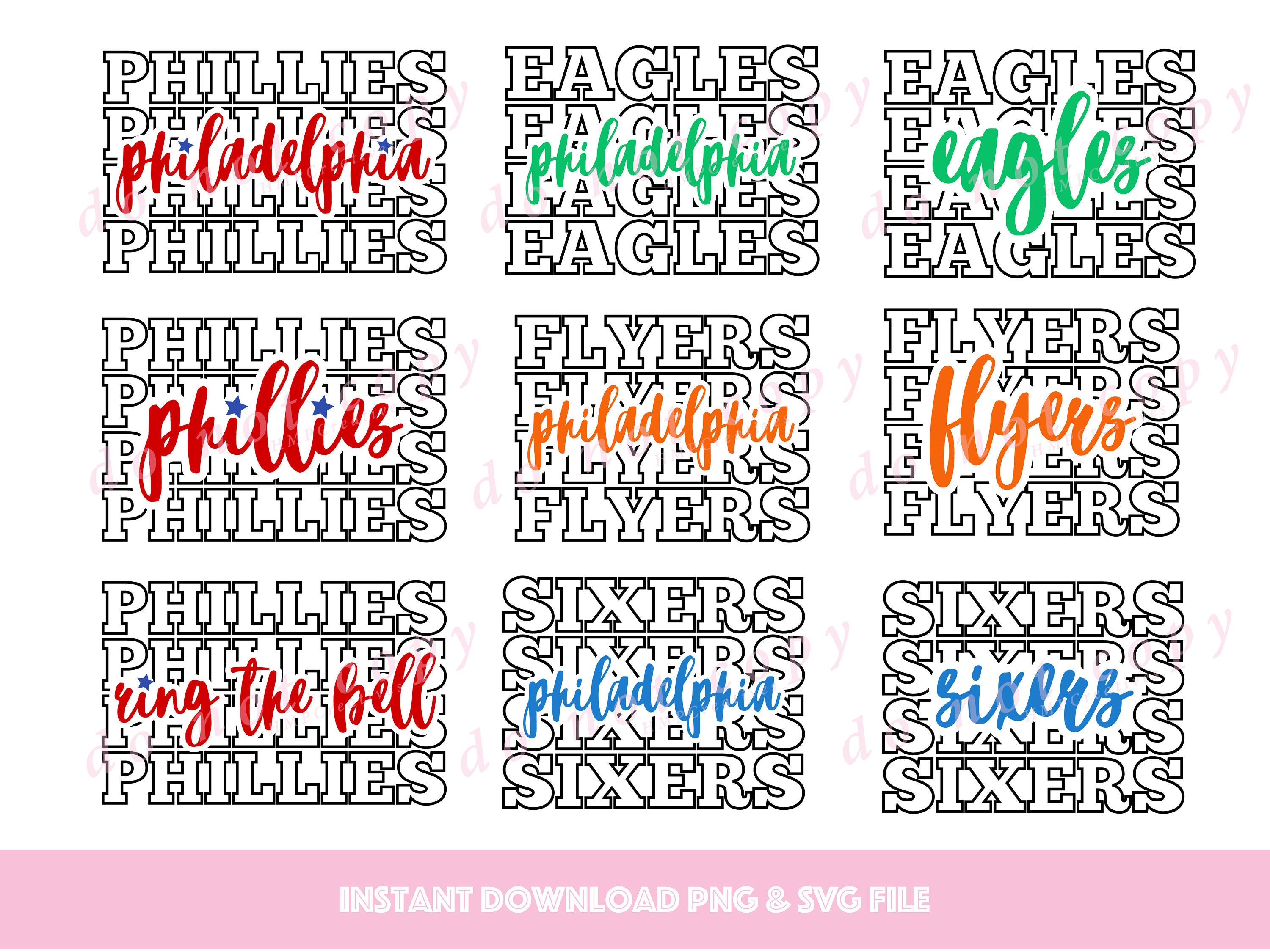Philadelphia Sports 9pk Bundle SVG Cut Files for Cricut - Etsy
