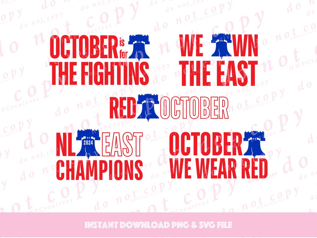 5 Pack Philadelphia October Baseball With Liberty Bell SVG & PNG for ...