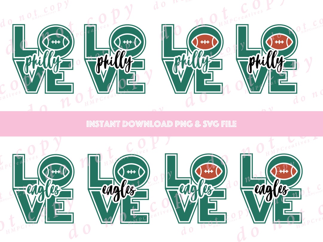 Philadelphia Football LOVE Park Bundle PNG SVG Cut Files for Cricut - Etsy