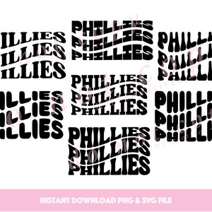 Philadelphia Baseball 7 Pack Wavy Font SVG Cut File for Cricut - Etsy