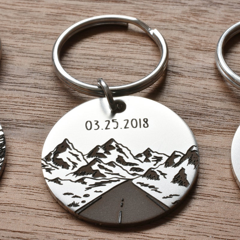 Mountain Keychain - Etsy