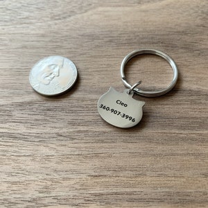 Personalized Cat Tag, Cat Name Tag, Custom Cat Tag, Cat ID Tag, Pet ...