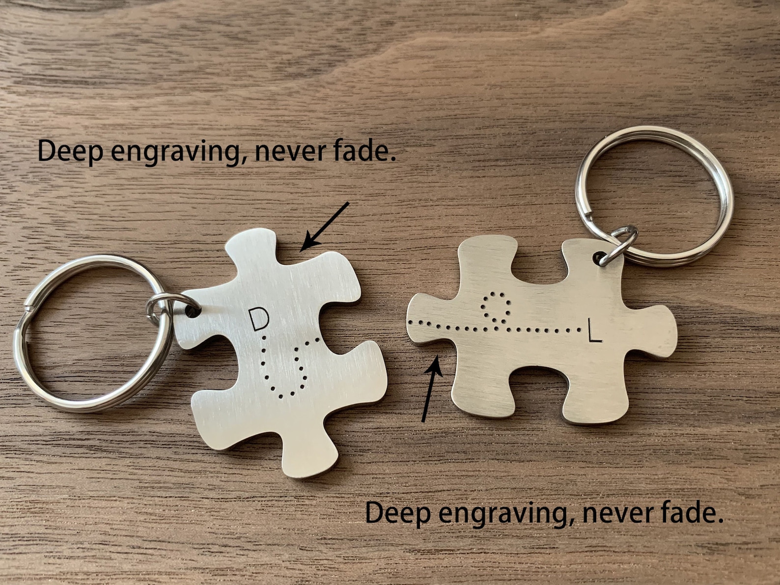 Puzzle Piece Keychain, Couple Keychains, Personalized, Matching Couple ...