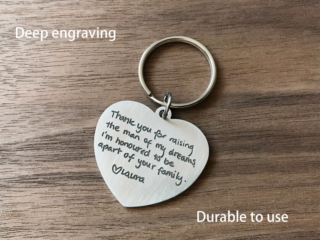Actual Handwriting Keychain, Signature Keychain, Heart Keychain, Custom ...