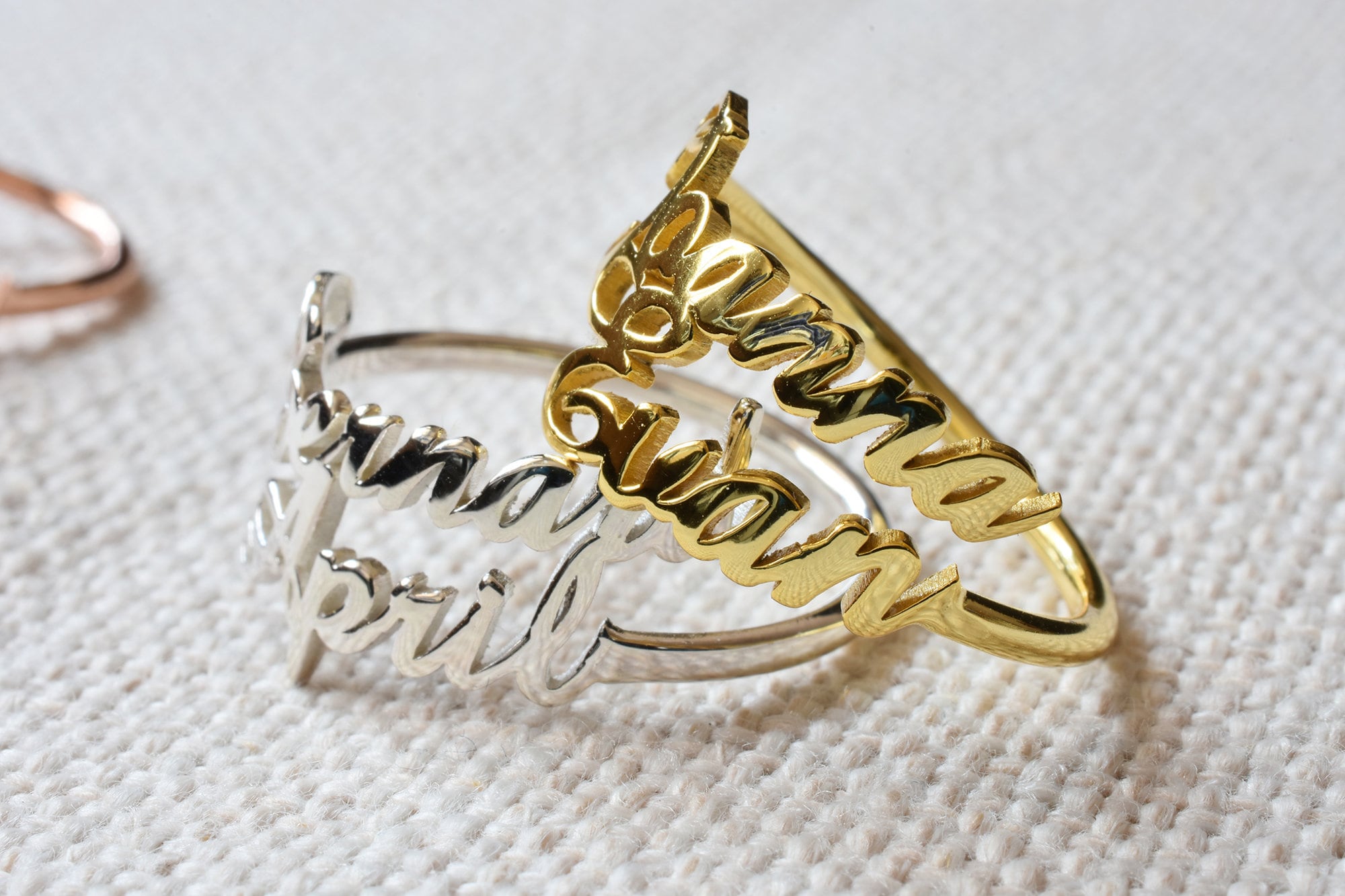 Double Name Ring Personalized silver ring Steriling silver | Etsy