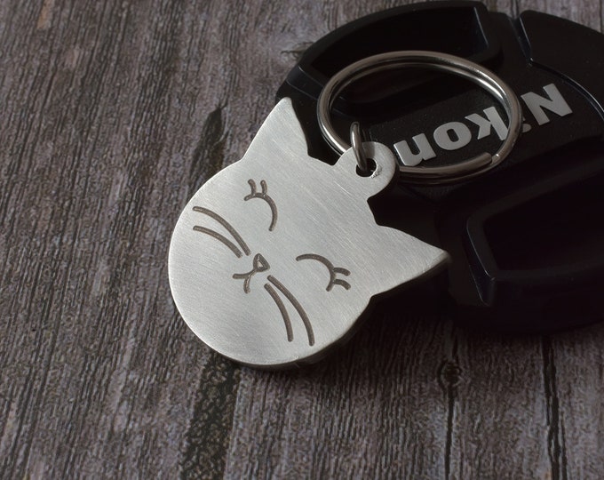 Personalized Cat Tag Cat Name Tag Custom Cat Tag Cat ID - Etsy