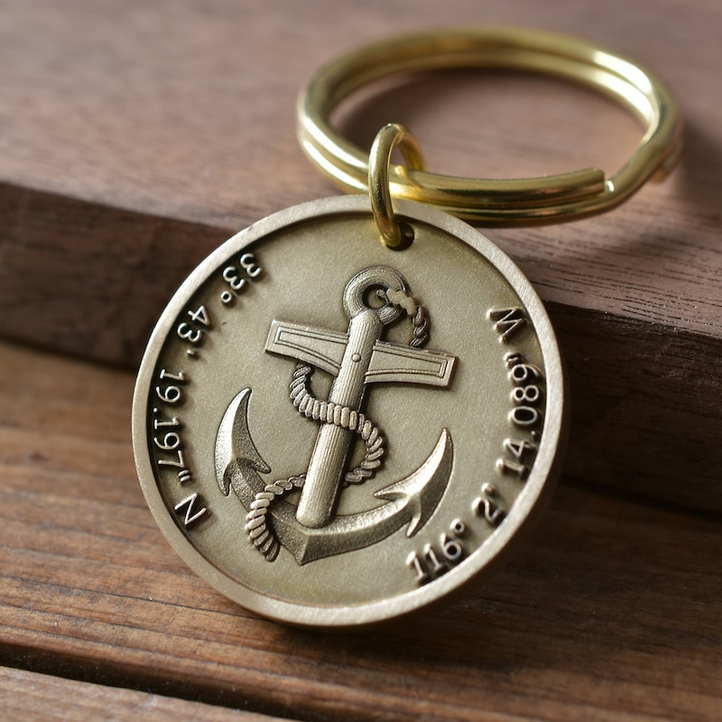 Brass Keychain - Etsy